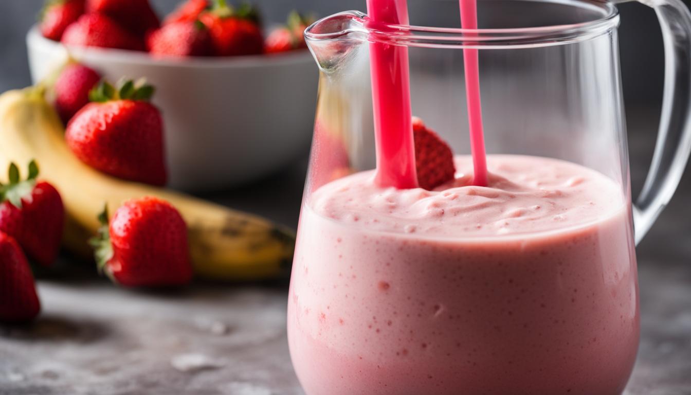 Experience the Delight of a Strawberry Banana Milkshake Today!